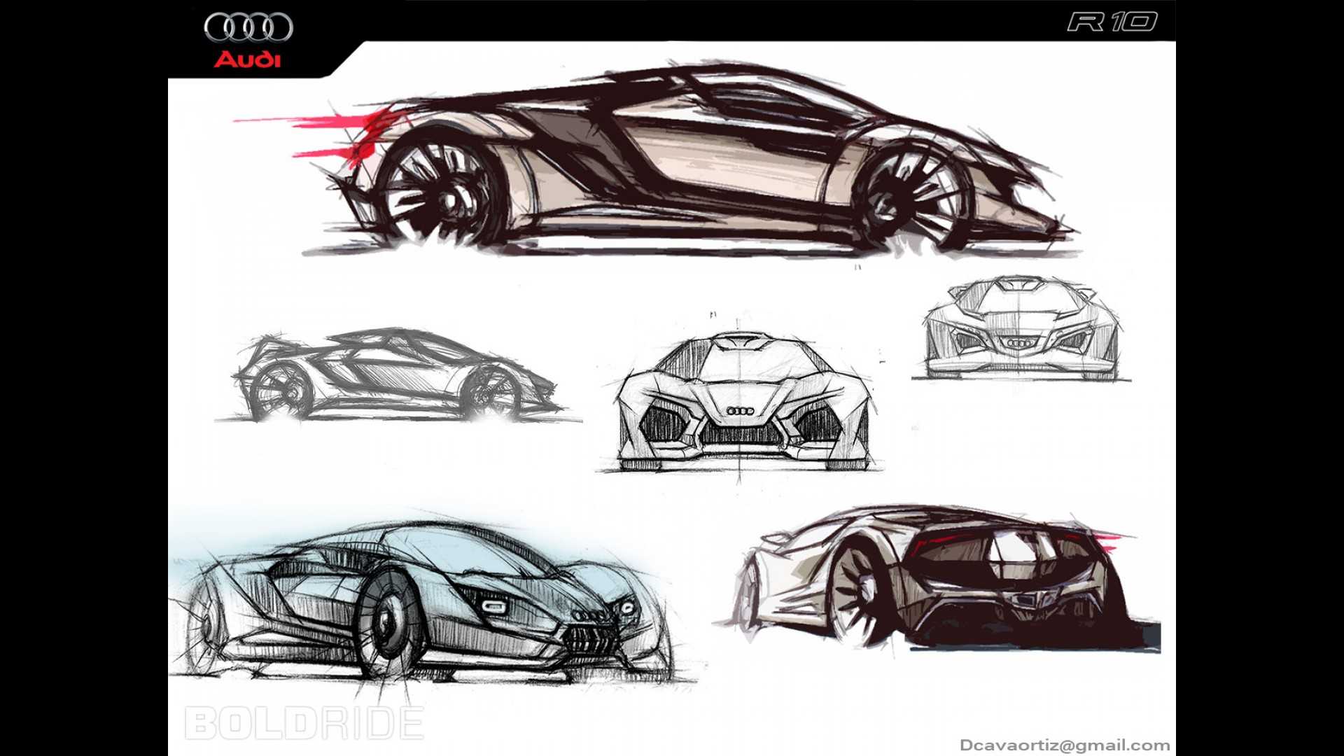 The Audi R10 concept, signed by David Cava Car Images!