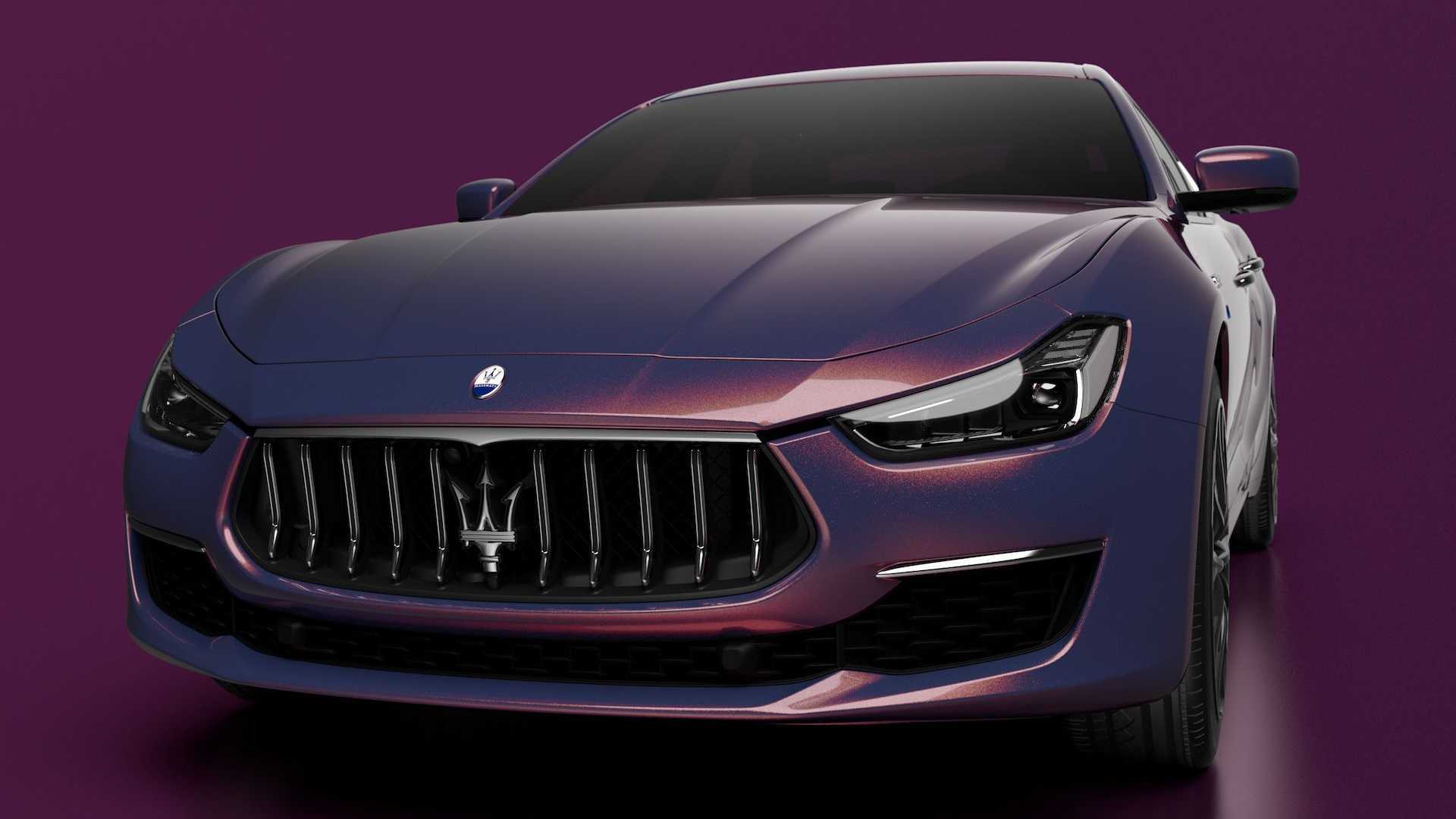 Purple Maserati Ghibli Hybrid Is Rare, Inspired By Street Fashion