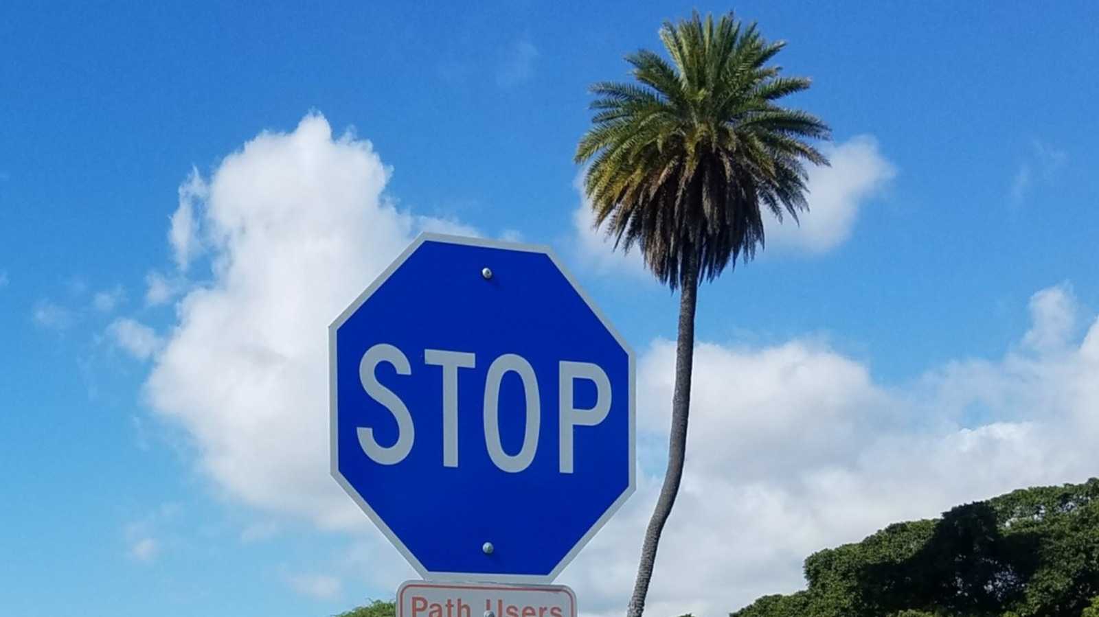 Hawaii's Blue Stop Signs: Why They're on Private Property