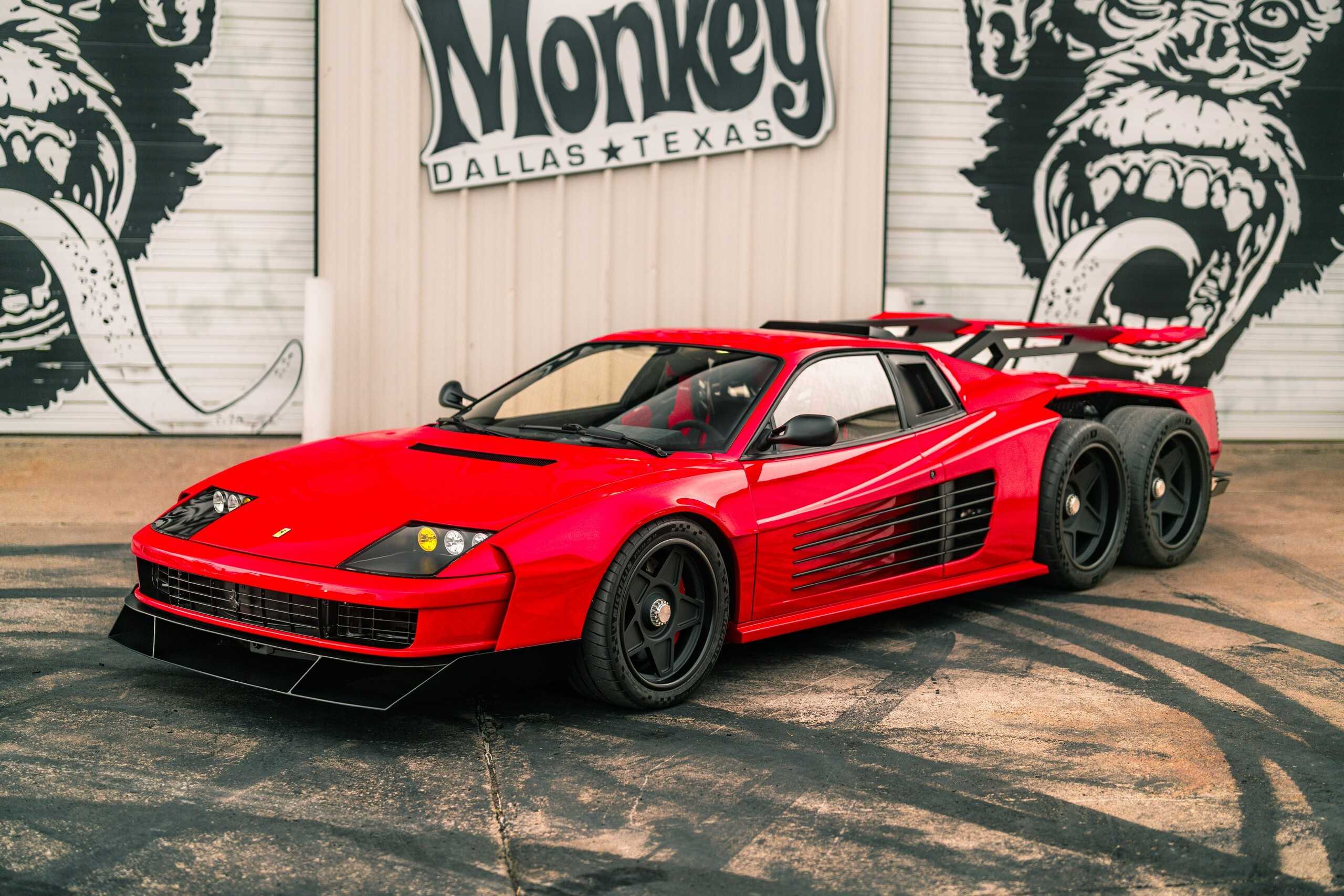 Gas Monkey Ferrari F6 Turns a Testarossa Into a Six-Wheeled 650-HP Monster